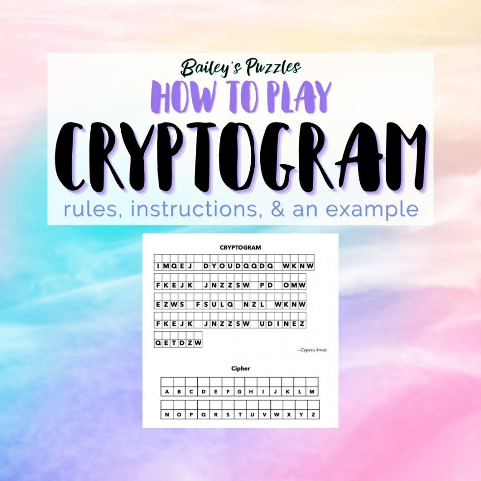 Everything Cryptogram Bailey s Puzzles